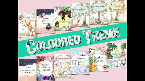 Teacher Planner Coloured Theme 2020-2021 by MariESL's Walls | TpT