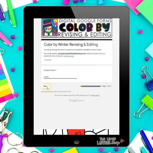 Digital Grammar Winter Color By Code Revise & Edit Commas in a Series ...