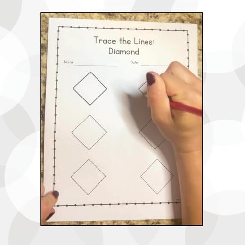 Shapes and Lines Tracing Worksheets for Preschool and Kindergarten