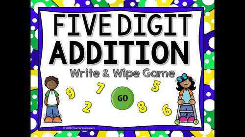 5 Digit Addition Powerpoint Game by Teacher Gameroom | TPT