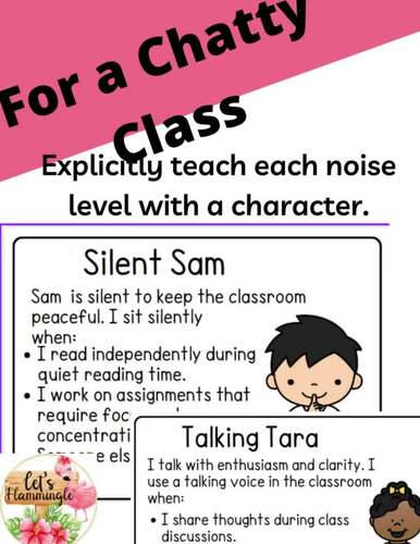 Chatty Class Noise Level Chart Voice Levels Posters 1st Day Back
