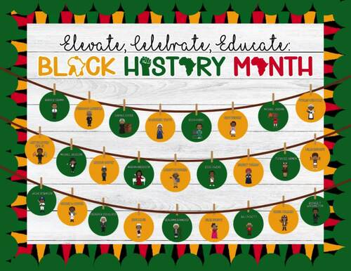 Black History Month Theme Bulletin Board Kit Door Classroom Decor ...