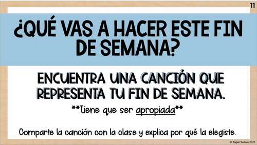 Weekend Chat for Future Tense – Spanish Speaking Prompts (Simple & Near ...
