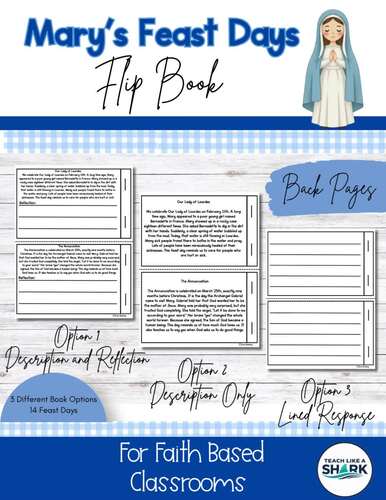 Catholic Mary Feast Days Flipbook | Blessed Mother Activities | Marian ...