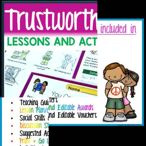TRUSTWORTHINESS Lessons and Trust Activities - Character Education ...