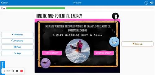 Physical Science BOOM™ Cards: Kinetic and Potential Energy by Bazinga Brown