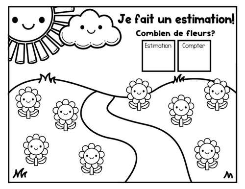 Pre-K / Kinder Math - ESTIMATION STATION Activity (French & English)
