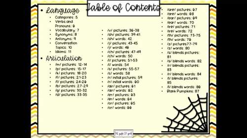 Halloween R Articulation and Language Speech Therapy Activities | TPT