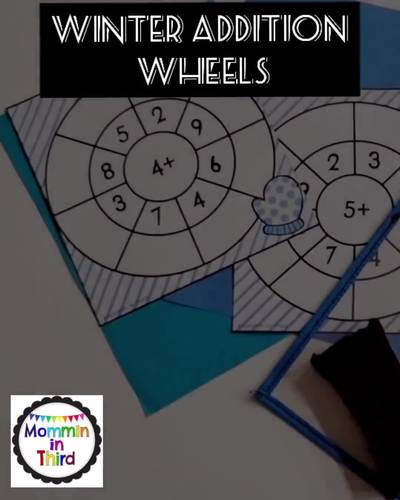Winter Addition Fact Fluency Wheels Intervention Review Test Prep Centers