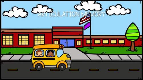 No Prep Digital Articulation Memory Game by Speech Therapy Plans