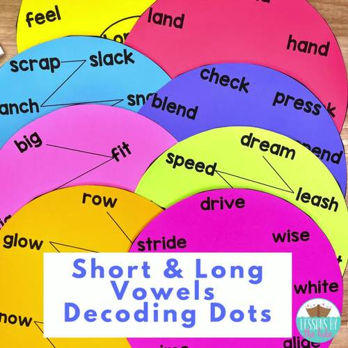 Short & Long Vowel Decoding Dots Phonics Activity by Lessons By The Lake