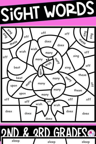 THANKSGIVING TURKEY COLOR BY CODE SIGHT WORDS 2ND & 3RD GRADE PRACTICE ...
