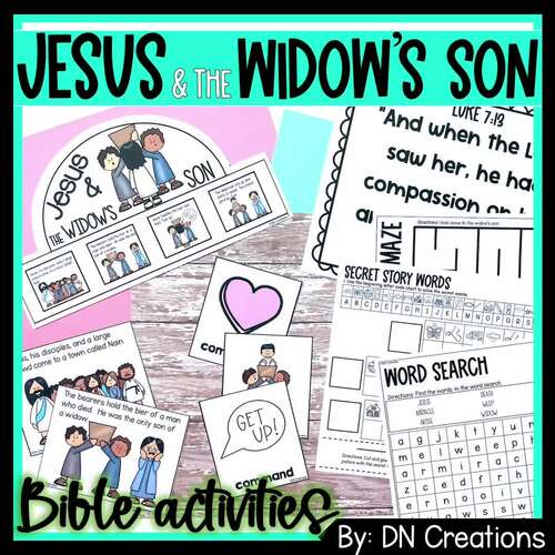 Jesus and the Widow's Son Bible Activities Mini Bundle l Miracles of ...