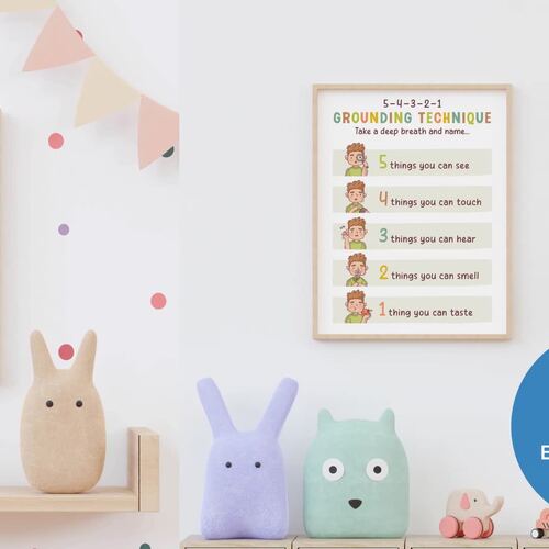 Mindfulness Poster for Kids | Grounding Technique | Classroom Decor
