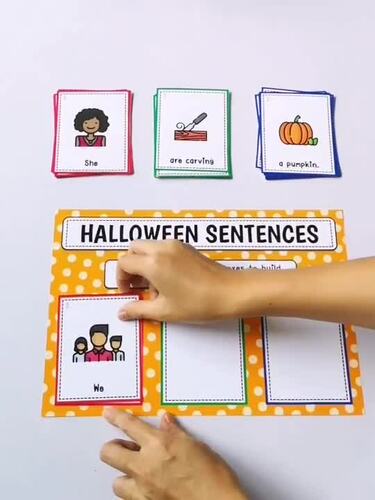 HALLOWEEN SENTENCES ∣ READING ACTIVITIES & CRAFT by The Marry Girls