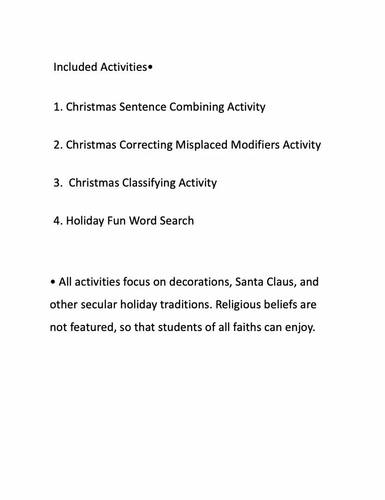 Four Fun Holiday Activities | Print and Easel™ by Charlene Tess | TPT