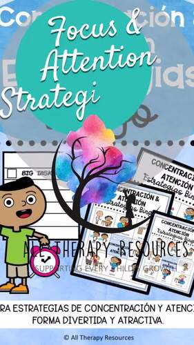 FOCUS & ATTENTION STRATEGIES - Bingo Game - SEL - SPANISH VERSION
