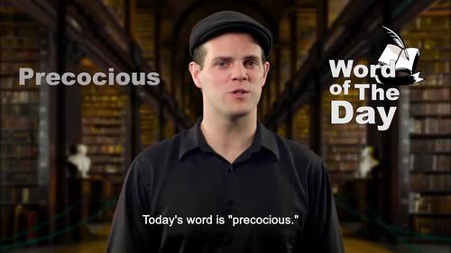 Word of the Day - Precocious by The Storyteller Teacher | TpT