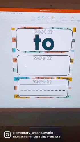 Sight Word Mats by Elementary Marie | TPT