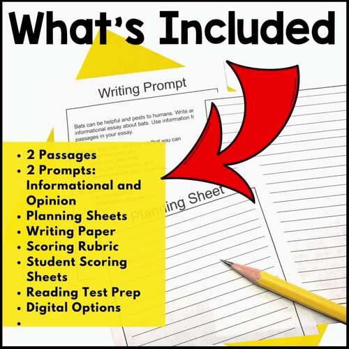 Bat-Themed Paired Passages | Test Prep & Text-Based Writing Resource