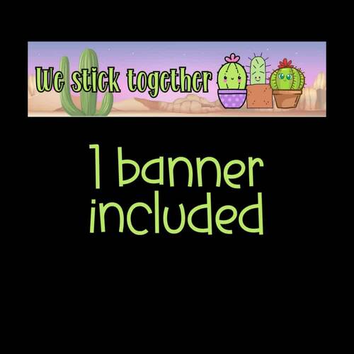Cactus GOOGLE CLASSROOM Banner | ANIMATED Header by Peony and HARmony