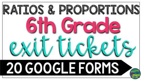 Ratios and Proportions Exit Tickets | 6th Grade Digital and Printable ...