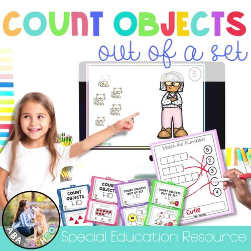 Counting to 10 Count objects BUNDLE Preschool Math or Life Skills Math