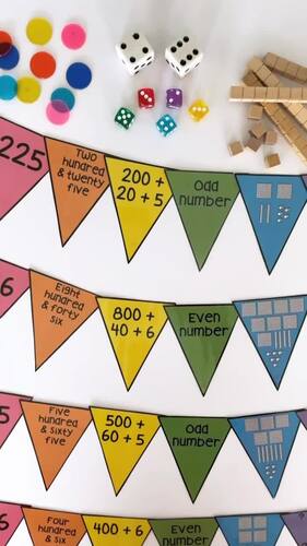 Representing Numbers / Place Value Math centres / 2-5-digit numbers