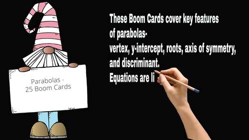 Parabolas - 25 Boom Cards by Calculus4u | TPT