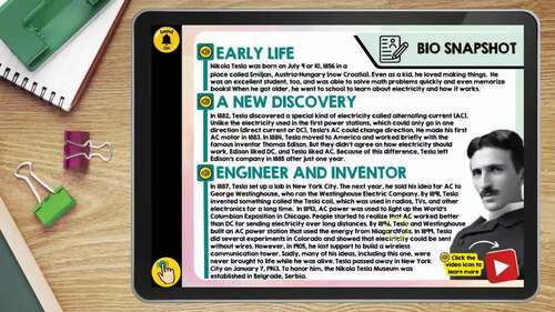 Nikola Tesla LINKtivity® (Digital Biography Activity | Research Project)