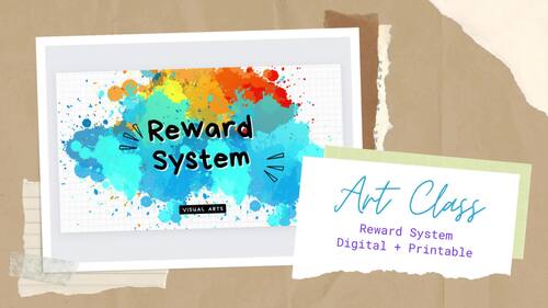 Art Class Reward System - Digital & Printable by Extra Teacher Designs