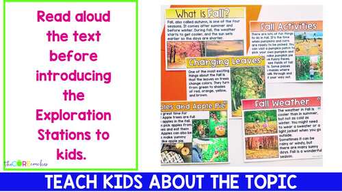 Fall Exploration Stations for Preschool-Back to School Activities