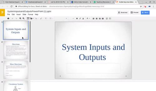 System Inputs and Outputs PowerPoint by Middle School Awesome Academy