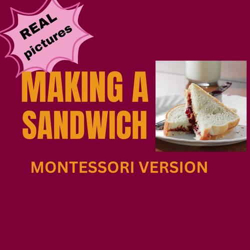 Montessori Sandwich Making Cards with Real Pictures by Funwithtoddlers