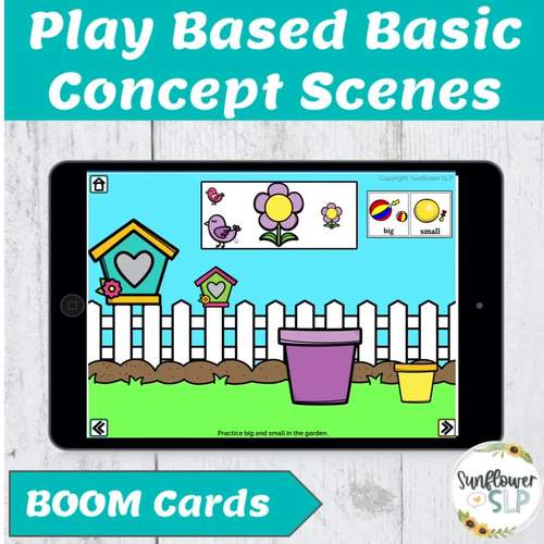 Play Based Basic Concepts Scenes BOOM Cards for Speech Therapy by ...