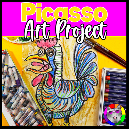 Picasso Art Project, Cubist Rooster Art Lesson for Elementary or Homeschool