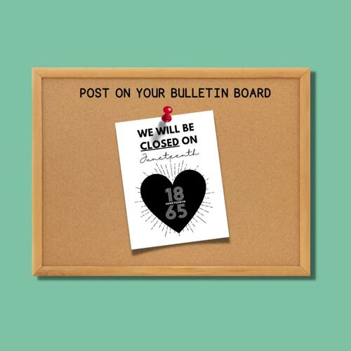 Juneteenth Holiday Closure Sign | Juneteenth Closed Sign | Holiday ...