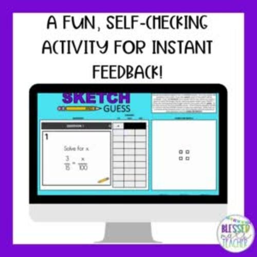 Solving Proportions Digital Activity and Worksheet - 7th Grade | TPT