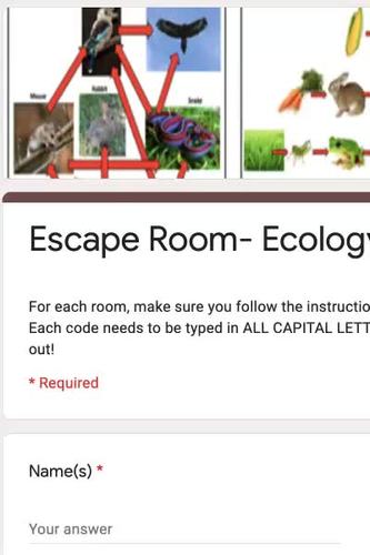 Ecology Digital Escape Room, Ecology Activity Pages NO PREP | TPT
