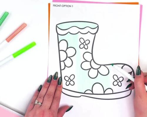 Spring Writing Craft | Rain Boot Writing Craft Activity | April Writing ...