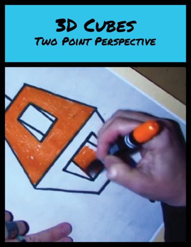 Two Point Perspective - 3D Cube Drawings by Art Every Day | TPT