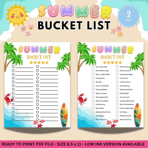 Summer Bucket List | Family to do List | Toddler Summer Activties for Kids