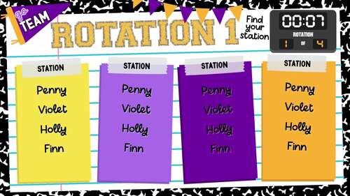 Team Spirit Purple and Gold Autoplay Timed Small Group Slides - Canva ...