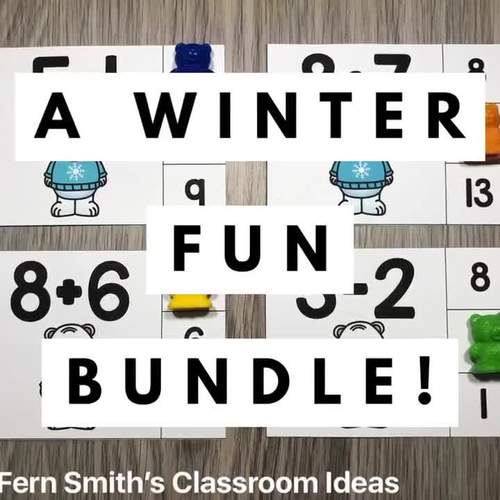 Addition and Subtraction Clip Cards Bundle by Fern Smith's Classroom Ideas