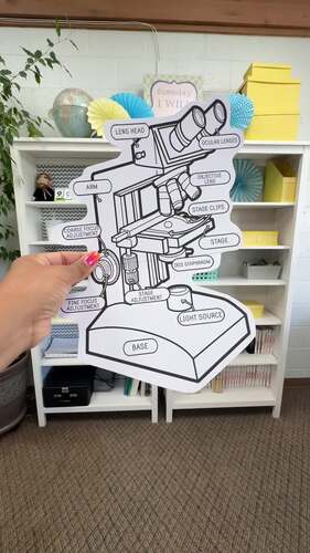 Parts of a Microscope, Labeling Parts Diagram Worksheet Activity ...
