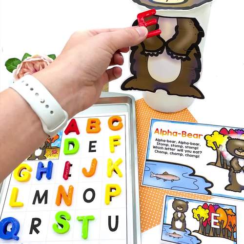 Alphabet Bear Letter Matching Activity for Fall by Turner Tots | TpT