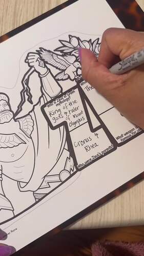 Zeus, Greek Mythology Gods Craft Project, Coloring Pages, Ancient ...