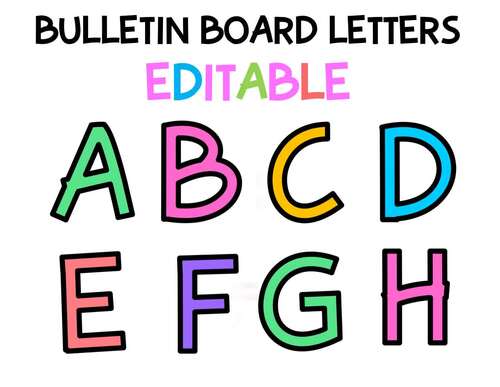Printable Colorful Bulletin Board Large Alphabet Letters, Alphabet Letters