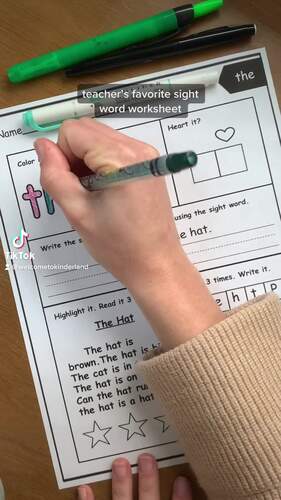 Fry First 100 Sight Word Worksheet - Science of Reading Aligned/Fluency ...