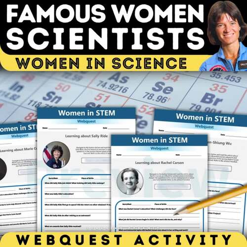 Women Scientists Webquest Activity | Women in Science Women's History STEM
